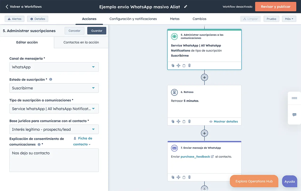 Integración con WhatsApp para empresas | HubSpot